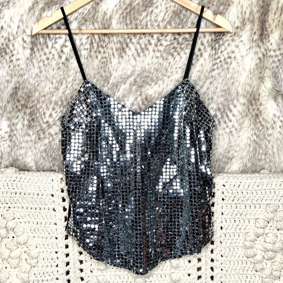Vintage | Tops | Vintage Marnie West Sequin Disco Top | Poshmark